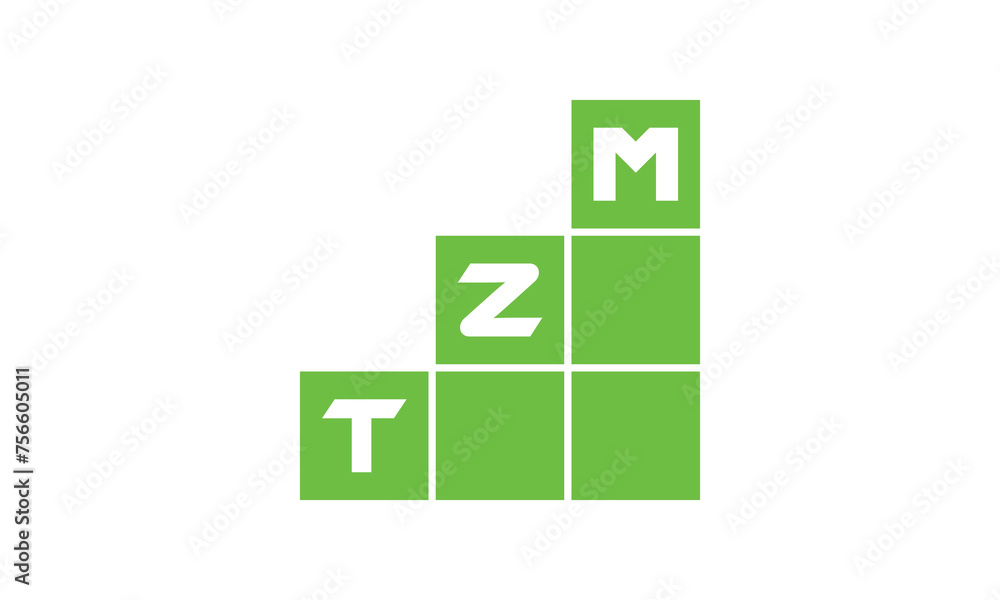 TZM initial letter financial logo design vector template. economics ...