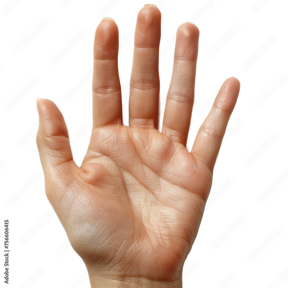 Hand Extended Up in Air On a Transparent Background PNG Stock ...