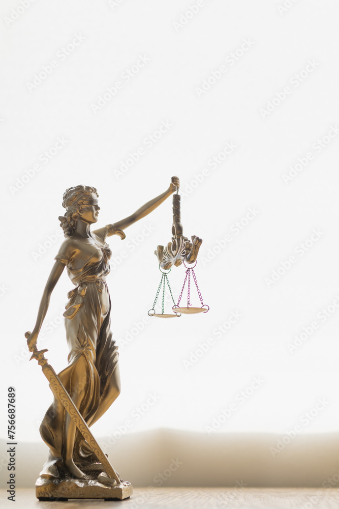statue of god Themis Lady Justice is used as symbol of justice within ...