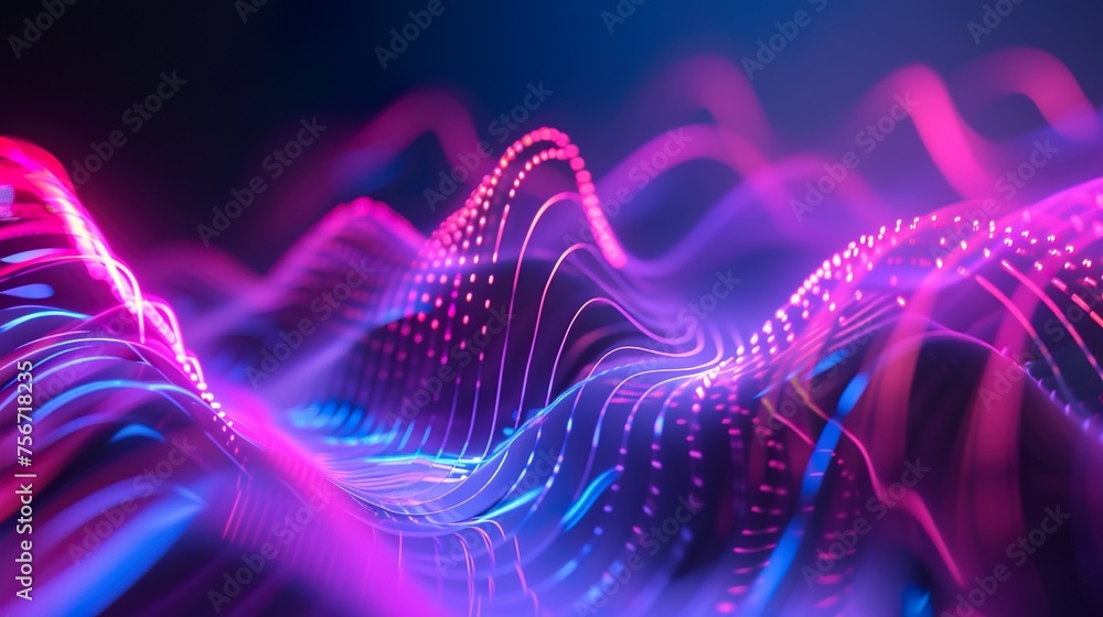 ultraviolet spectrum, blue violet neon lights, laser show, night club ...