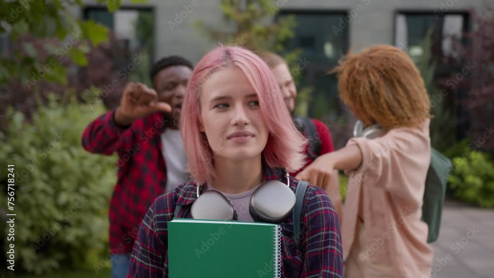 Aggressive abuse multiracial students teens gen z diversity pupils ...