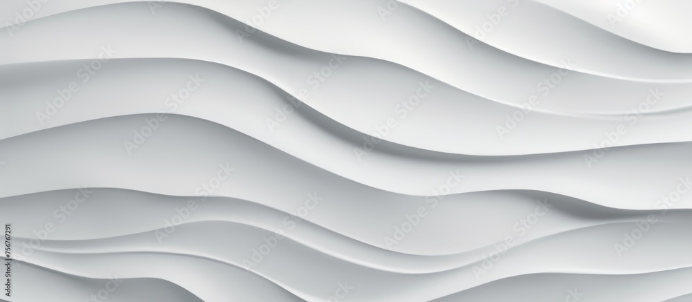 A close up of a grey wave pattern resembling clouds on a wall, the ...