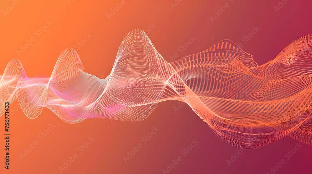 Sound wave. Neon light abstract background with ultraviolet spectrum ...