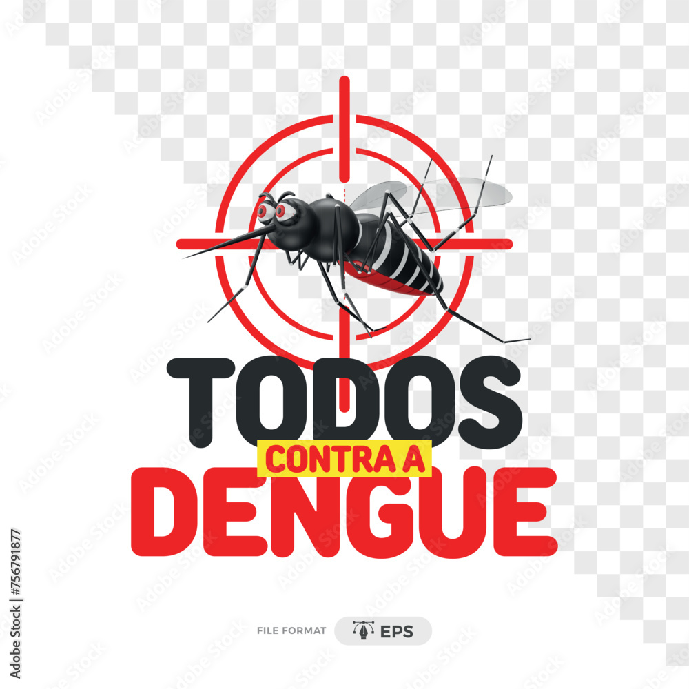 Logo campanha todos contra a dengue Stock Vector | Adobe Stock