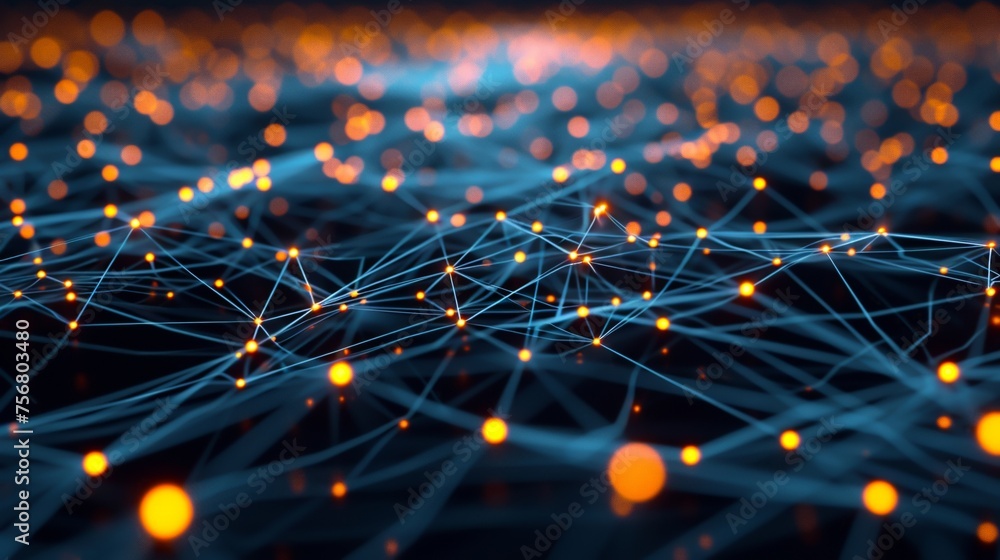 A 3D visualization of interconnected digital assets within a virtual ...