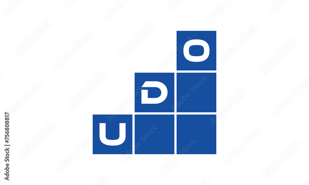 UDO initial letter financial logo design vector template. economics ...