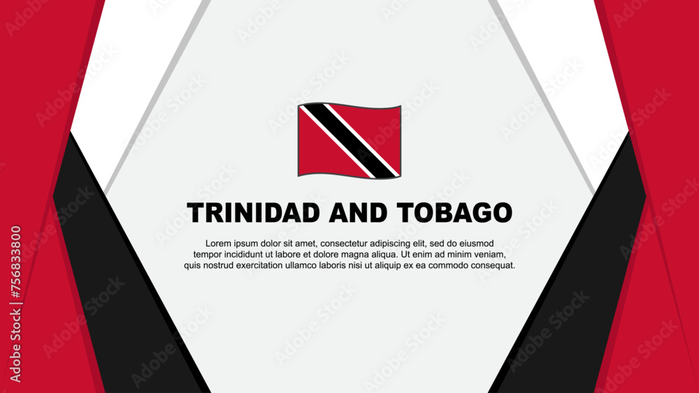 Trinidad And Tobago Flag Abstract Background Design Template. Trinidad ...