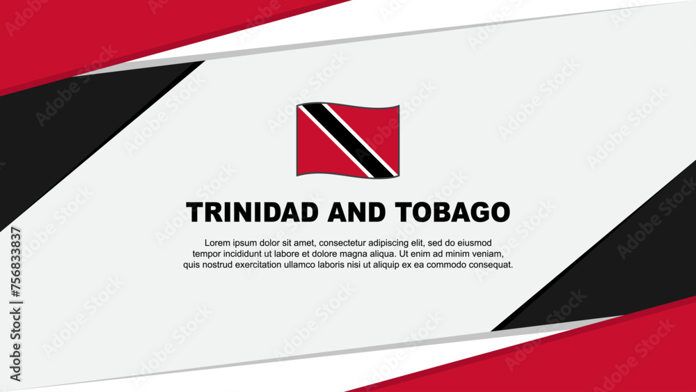 Trinidad And Tobago Flag Abstract Background Design Template. Trinidad ...