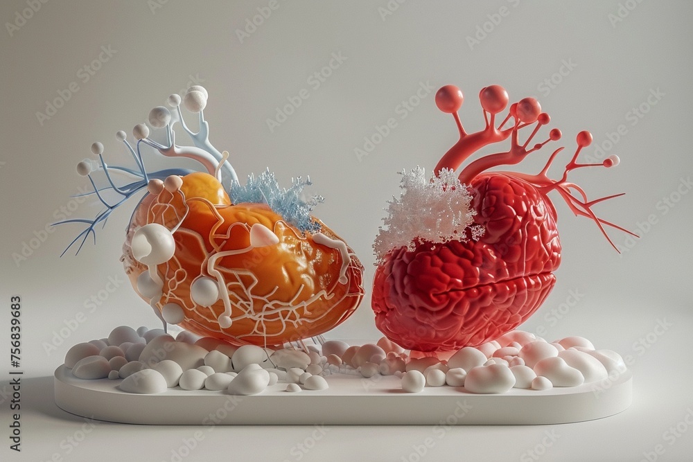 3D infographic comparing the structure and function of HDL and LDL ...