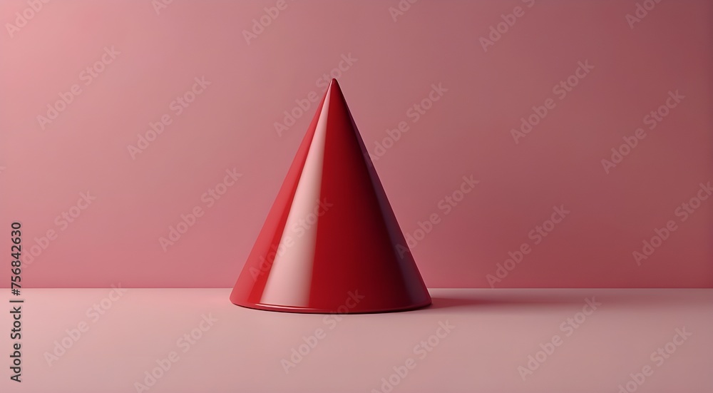 Red Traffic Cone Stands Out on Dark Red Surface, Red Traffic Cone ...