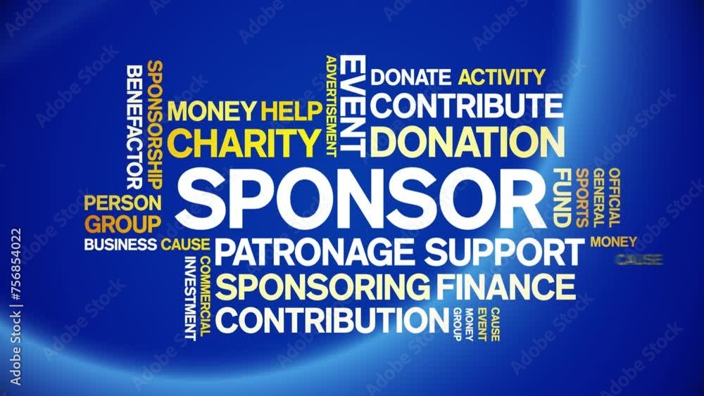 Sponsor animated tag word cloud;text design animation kinetic ...