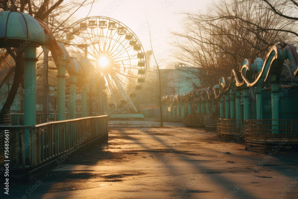 遊園地, アミューズメントパーク, 遊び場, 遊具, 施設, 建築, 廃墟, amusement park, playground ...