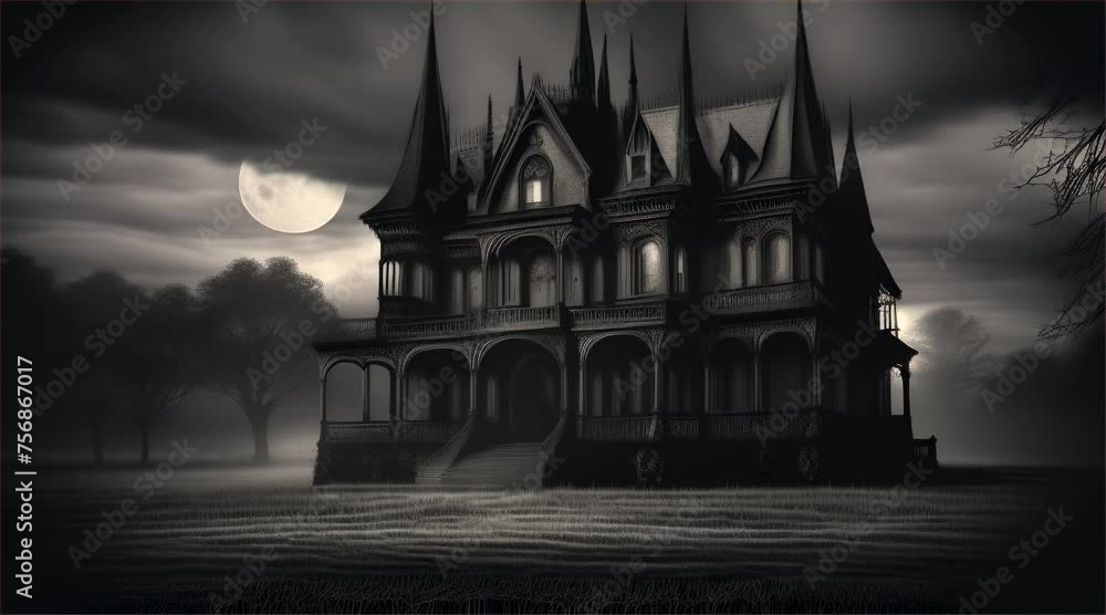 Spooky Prague: Haunted House Amidst Gothic Architecture and Towering ...