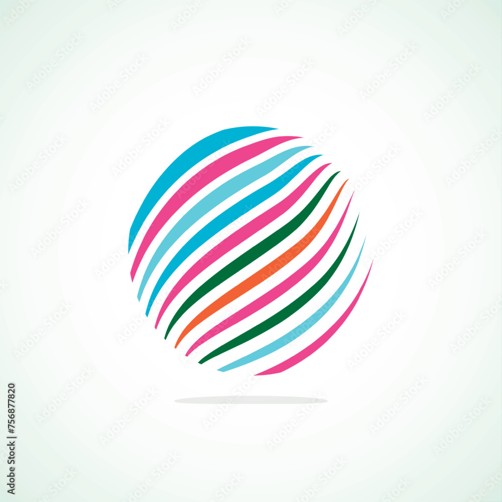 Abstract circle logo - minimalist emblem, timeless and universal shape ...