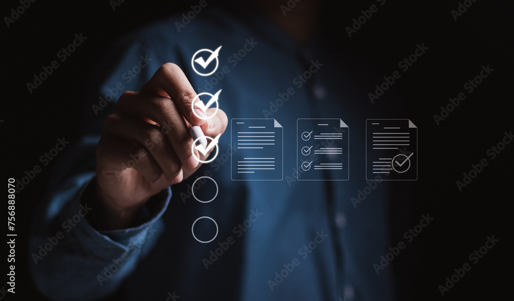 Document management concept. Business process workflow illustrating ...