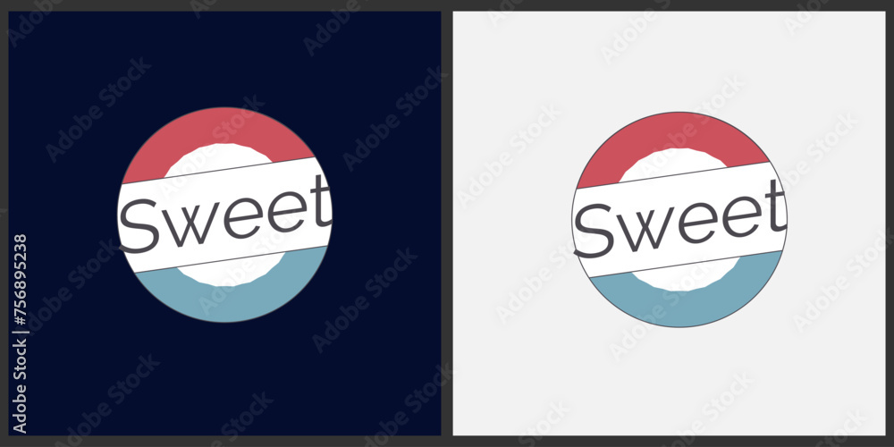 Signs of Sugary Splendor: Creating Sweet Logo Symbols. Stock Vector ...