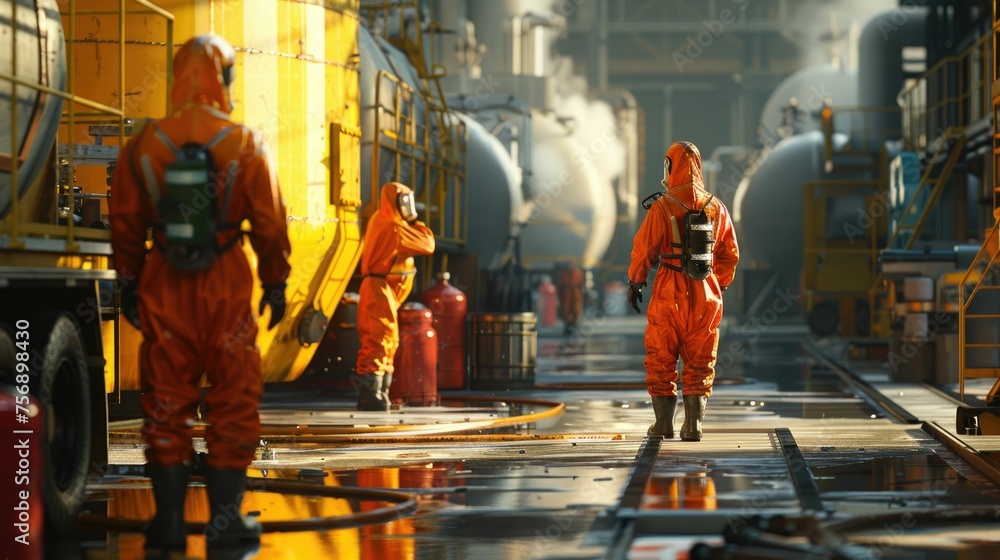 Hazardous materials handling by animated 3D experts, ensuring public ...