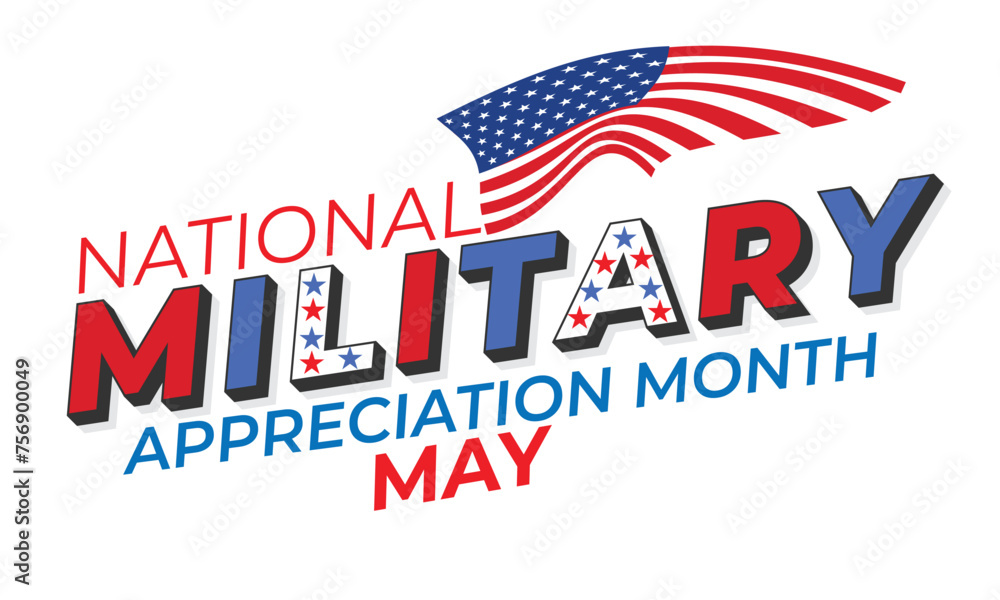 National Military appreciation month. background, banner, card, poster ...