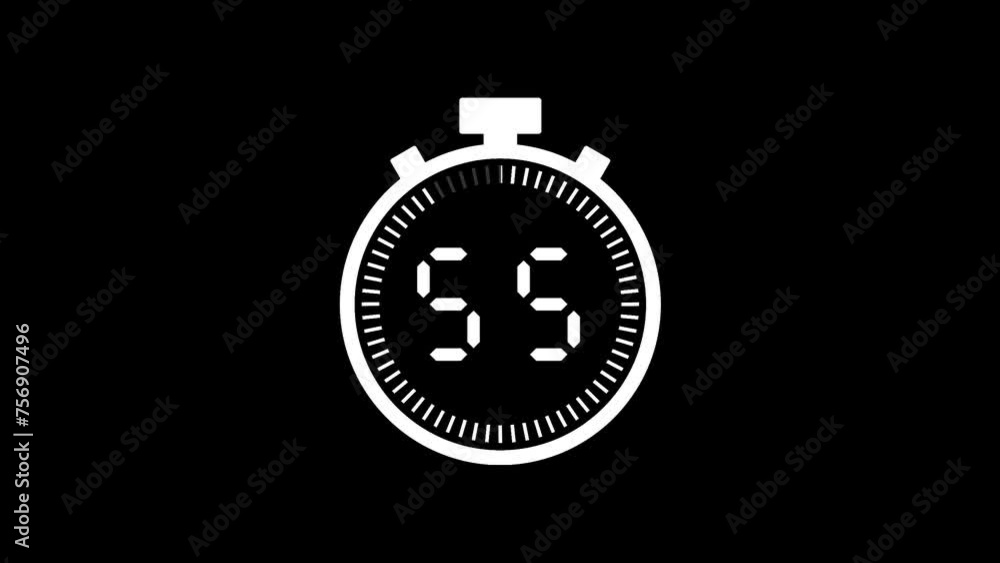 Vidéo Stock 60 second countdown timer animation from 60 to 0 seconds ...