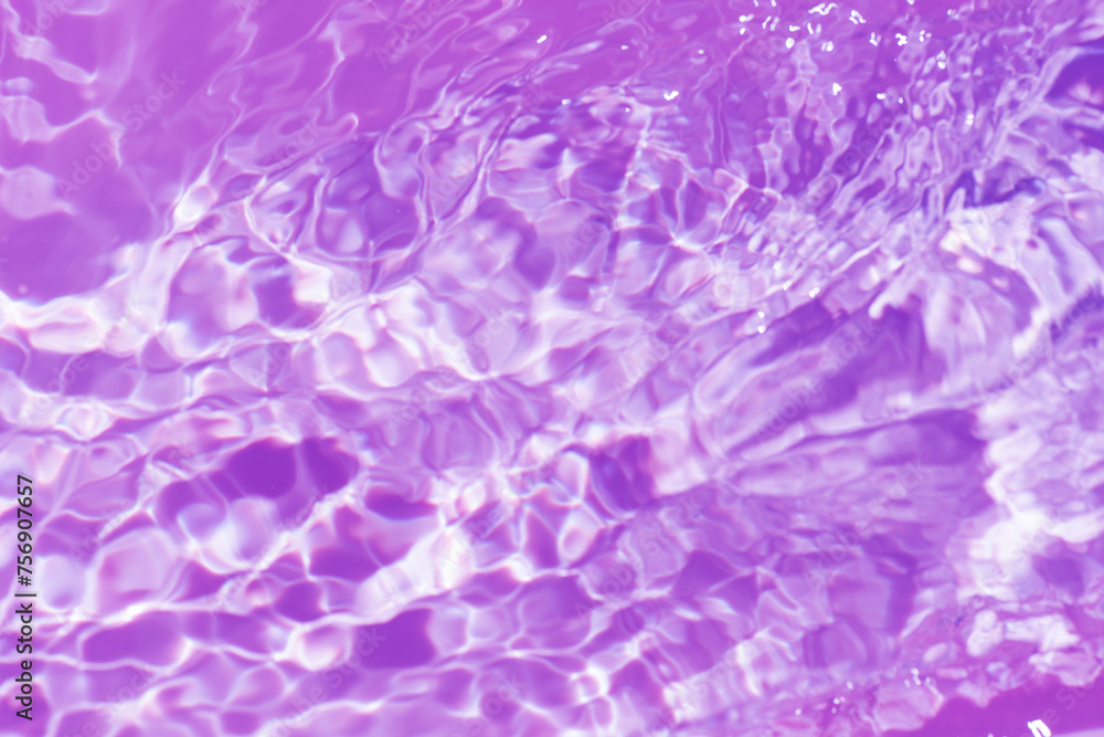 Water surface. Purple water waves on the surface ripples blurred ...