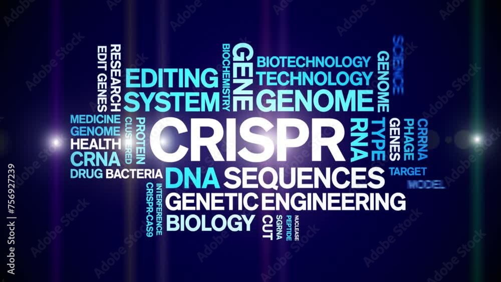 CRISPR animated word cloud;text design animation tag kinetic typography ...