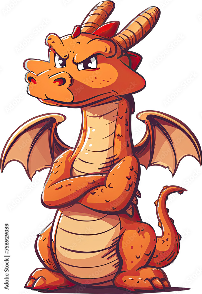 Meet the goofy dragon with oversized wings and a love for bad jokes! 🐉😄 Stock Illustration ...