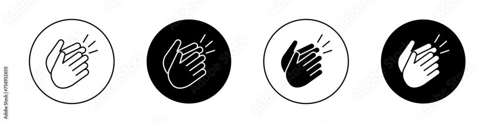 Vetor de Clapping Hands Icon Set. Congratulation and Cheers Hands ...