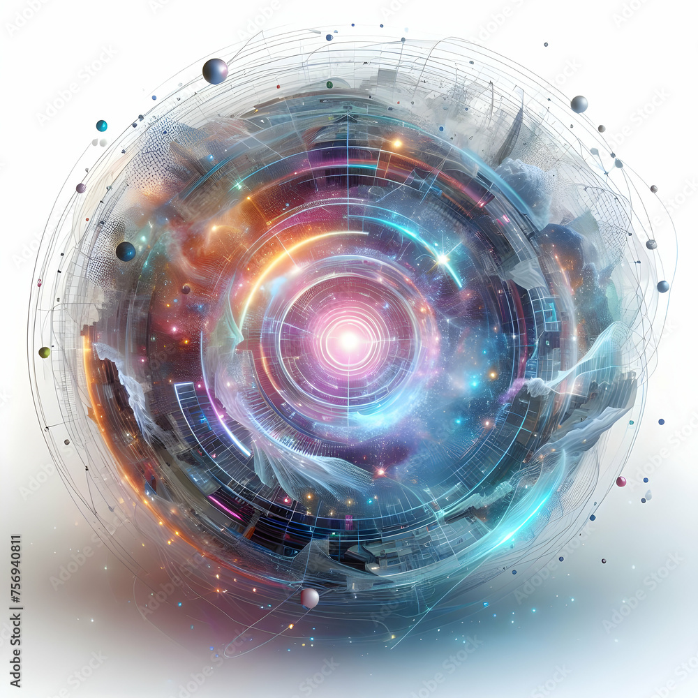 hyper realistic Holographic Universe Concept A universe where ...