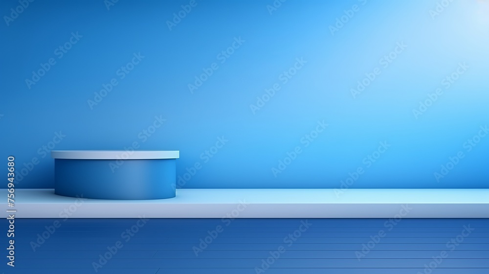 Abstract blue studio background designed for product presentation ...