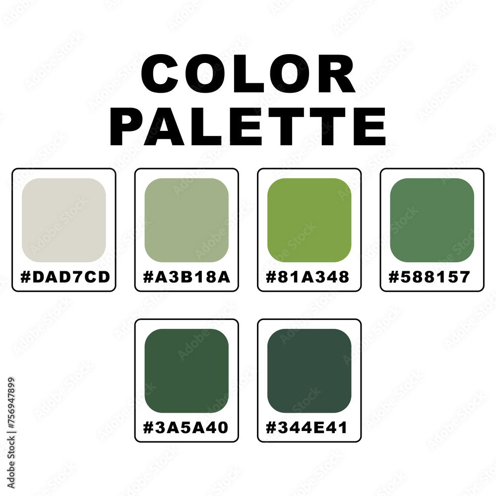 Vector illustration with palette. Color matching palette. Fashion Trend ...