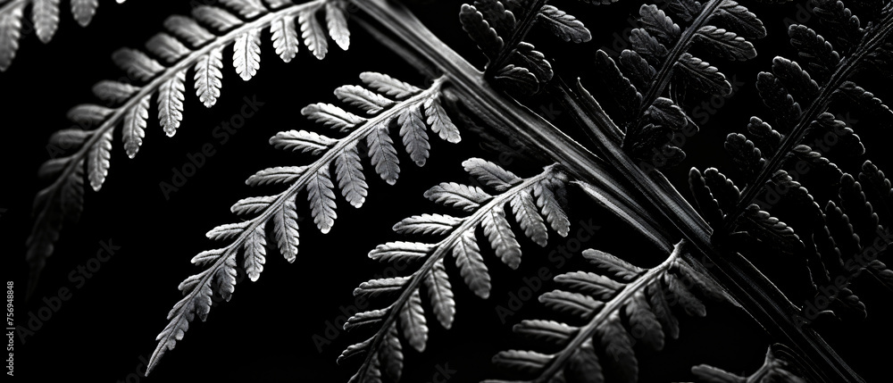 BW Fern. Natural textures and patterns of the most anc Stock ...