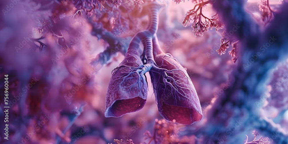 In-depth look at human lung anatomy for medical education. Concept Lung ...