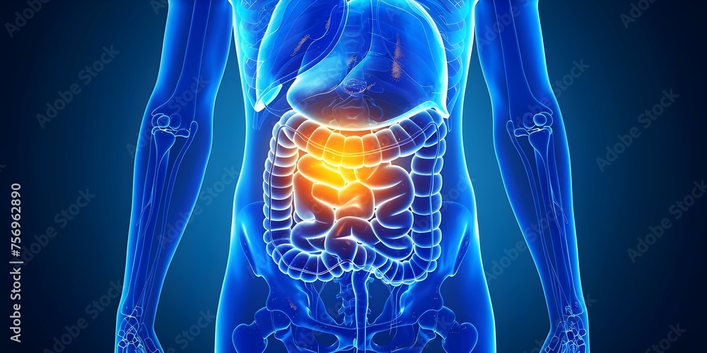 Illustration Detailing the Structure of the Human Gallbladder. Concept ...