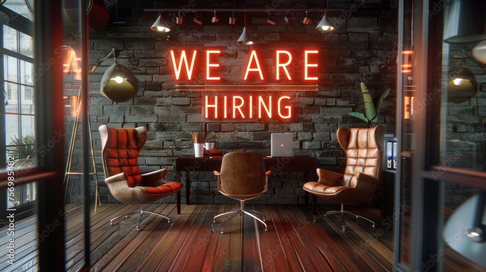 We are hiring LED sign. Job interview or recruitment, Job vacancy, Open ...