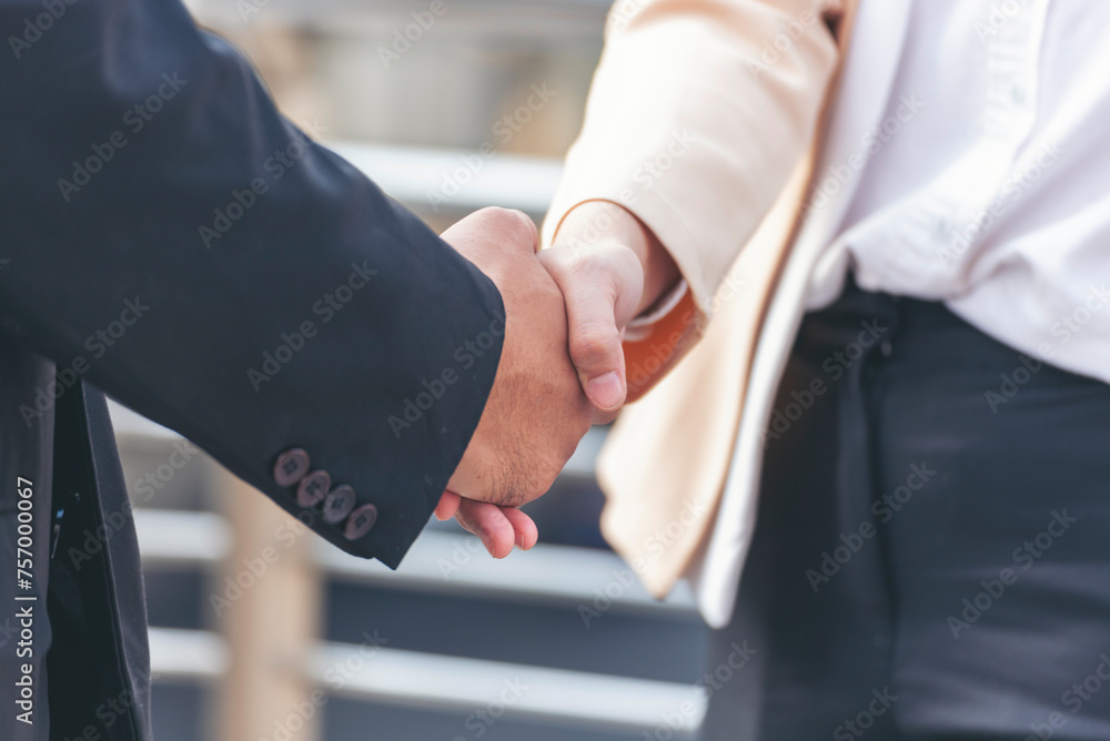 Lawyer partnership Businessman handshake together Notary lawfirm. Two ...