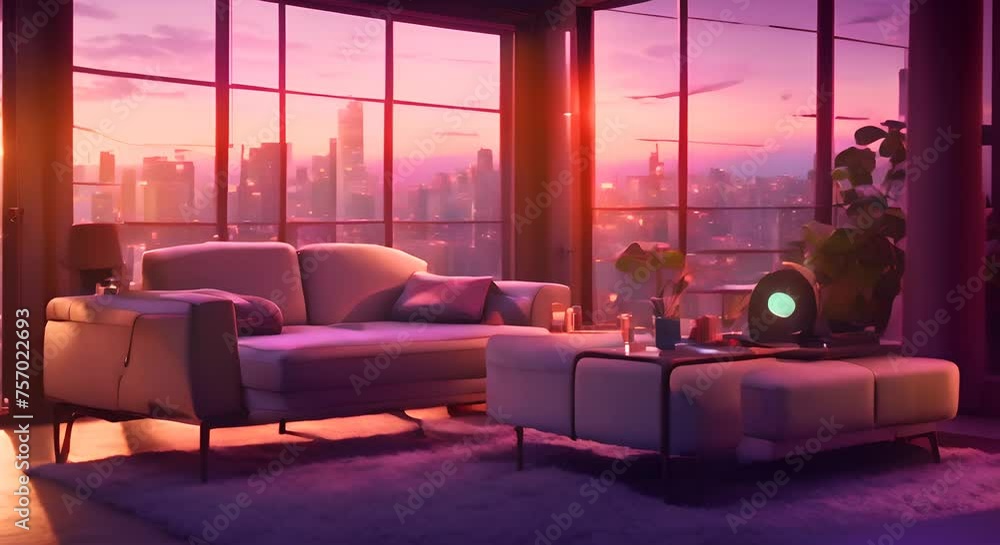 animated virtual backgrounds, stream overlay loop, interior, cozy ...