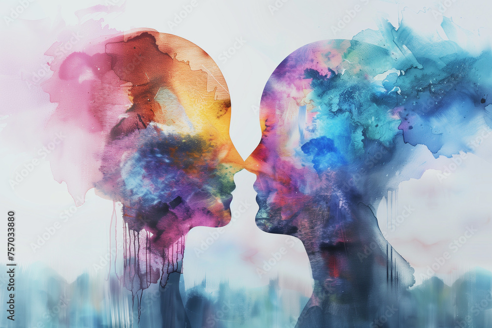 Double Face: Bipolar Mental Disorder, Psychology, Mental Health, Split ...