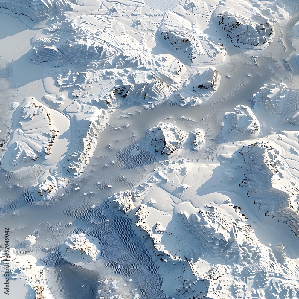 Foto de AI-generated top-down view: Render Picture the Arctic from ...