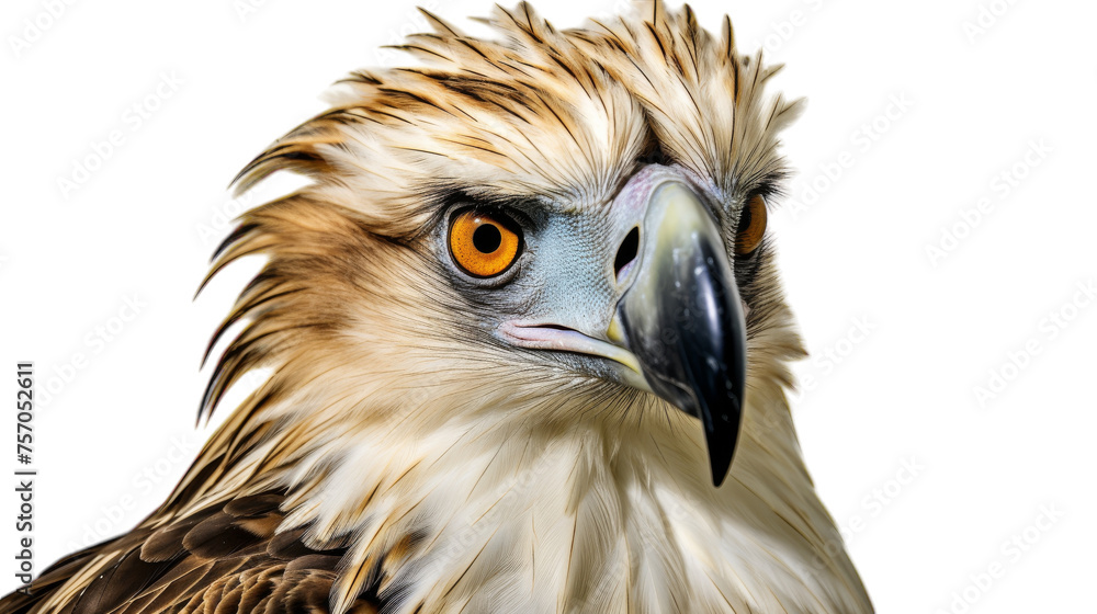 Majestic Philippine Eagle Capture on isolated background Stock Photo ...