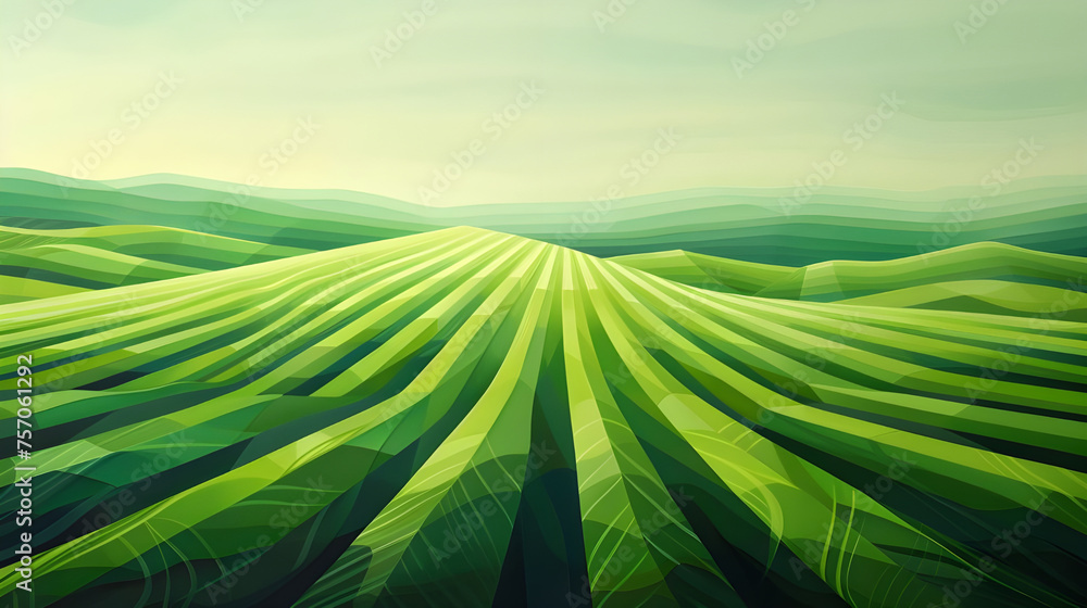 Green abstract plantation wavy background inspired by lush green fields ...