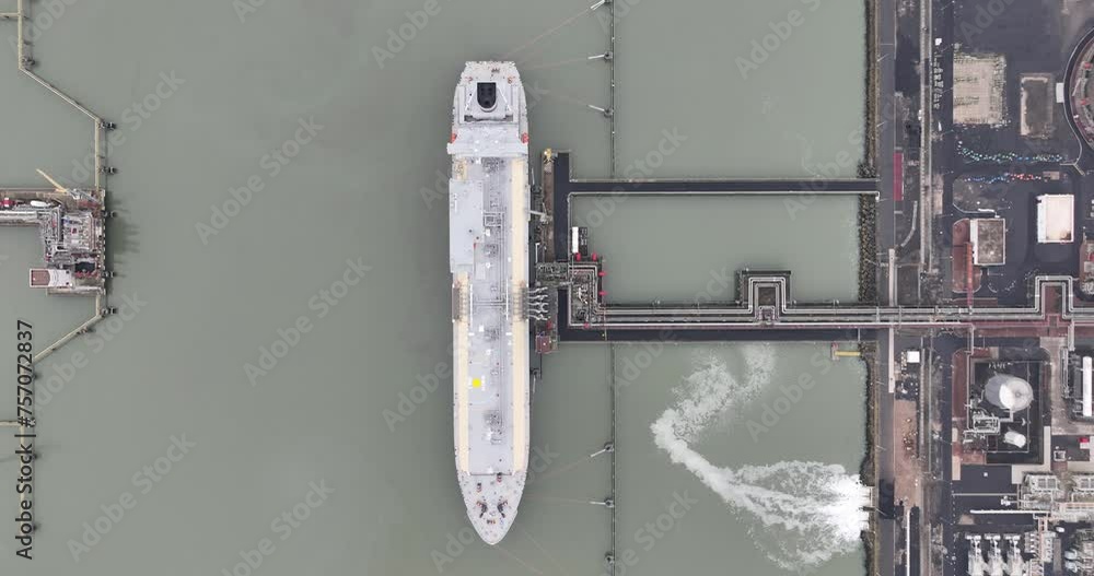 LNG regasification terminal, the outer port, a discharging and storage ...