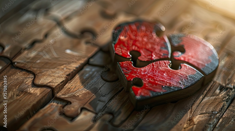 Brokenhearted person with missing puzzle piece symbolizing loneliness ...
