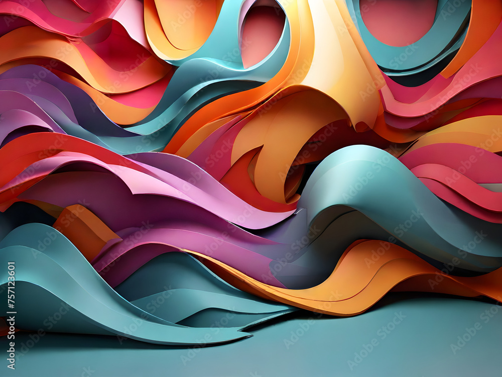 "Sleek Abstractions: 3D High-Quality Abstract Background with Smooth ...