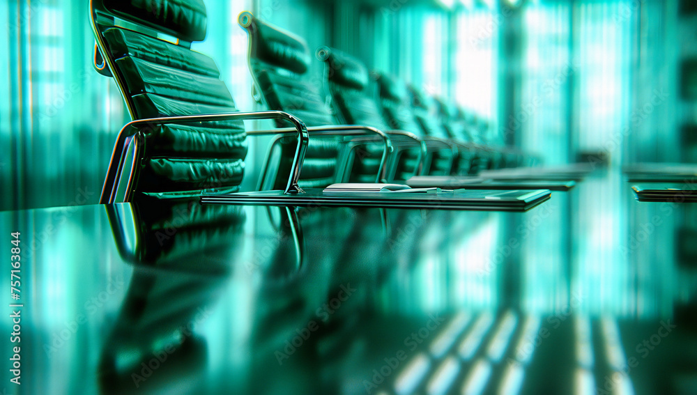 A modern meeting or waiting area, characterized by its orderly ...