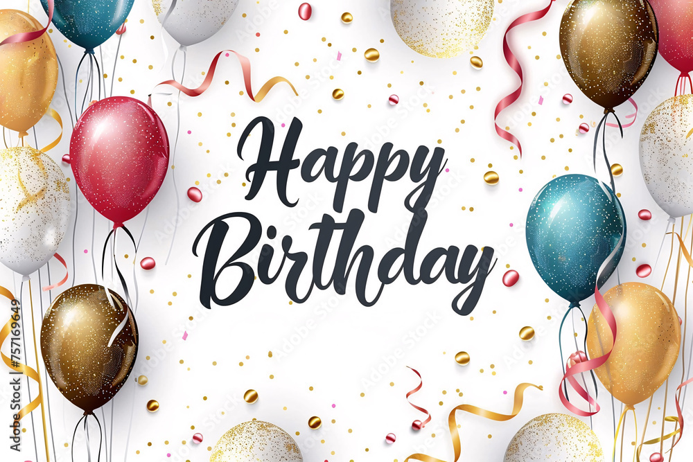 Happy birthday for you with balloons, birthday party balloons, balloons ...