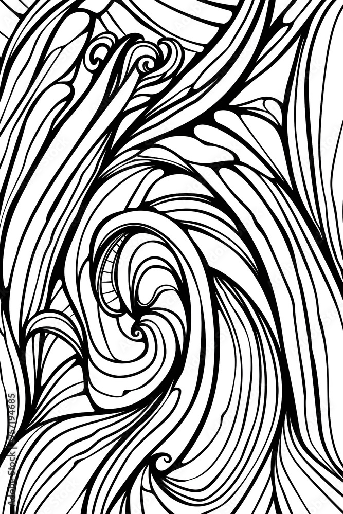 Dynamic image that captures the essence of movement with curled ...