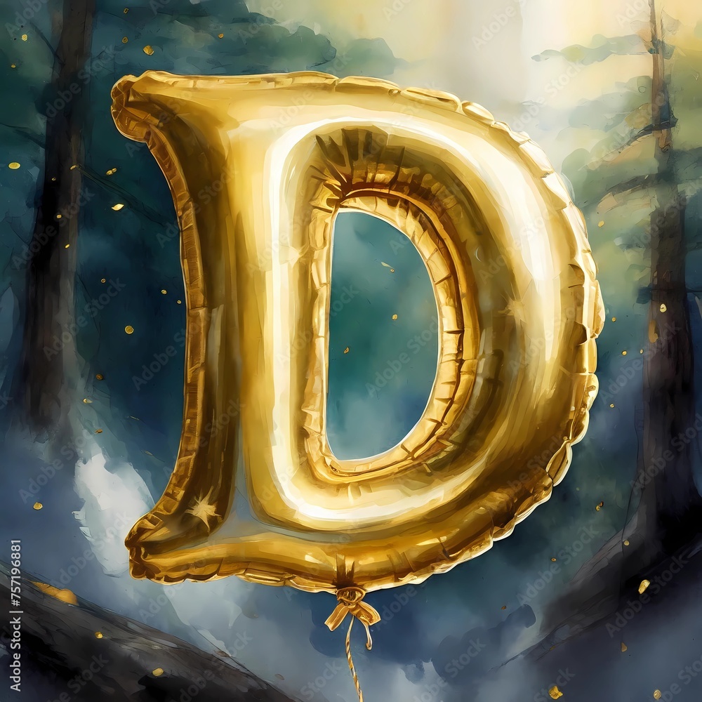 ABC, alphabeth in golden balloon letters, balloons, gold, flying ...