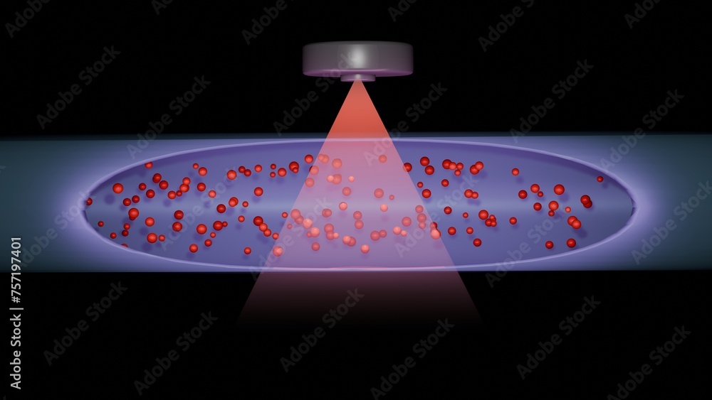 Photoplethysmography optoelectronic sensor. PPG detecting blood flow ...