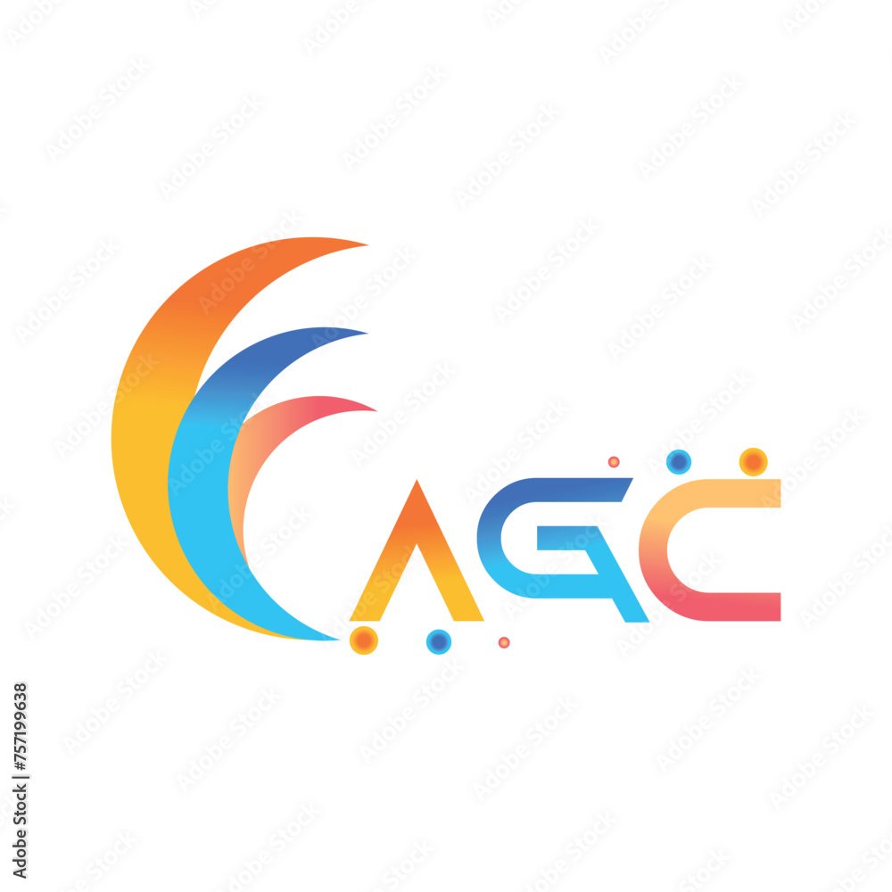 AGC letter technology logo design on white background. AGC creative ... AGC letter technology logo design on white background. AGC creative ...