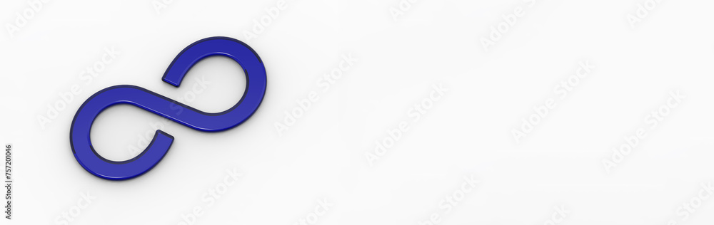 Blue infinity sign on a white background. Symbol of infinity in ...